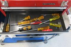 Machines Used | Metro Cart with Craftsman 4-Drawer Tool Box and ...