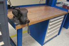 Machines Used | Stanley Vidmar Cabinet Base Work Bench with Maple Top ...