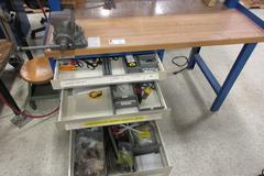 Machines Used | Vidmar Work Bench with (6) Drawers, Upper Shelf, Wilton ...