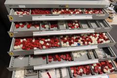 Machines Used | Electrical Components in 17-Drawer Cabinet