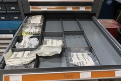 Machines Used | Stanley Vidmar 9-Drawer HD Cabinet Full of Pems & Pem ...