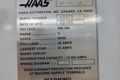 Haas VF-9 40 Taper CNC Vertical Machining Center, 84" x 40" x 30 ...