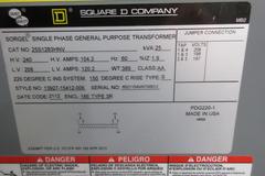 Machines Used | Square D 3 Phase Transformer
