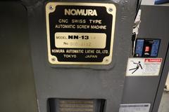 Machines Used | Nomura NN-13SB CNC Swiss Automatic Screw Machine, Live ...