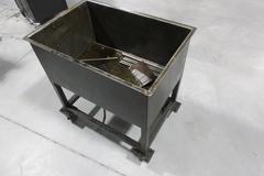 Machines Used | Rolling Steel Chip Collection Bin With Drain