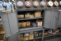 Machines Used | Used Grinding Wheels on Rack Most 7" with 1.25" Pull