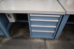 Machines Used | Lista Formica Top Shop Desk with 4 Drawer Base Cabinet ...
