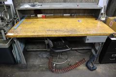 Machines Used | Equipto Maple Top Work Bench with Drawer, Metal Upper ...