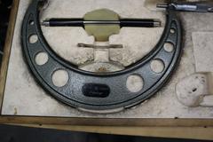 Machines Used | Mitutoyo Micrometers (6) in Wood Boxes