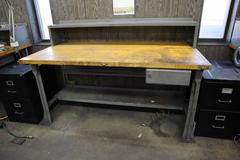 Machines Used | Equipto Maple Top Work Bench w Drawer, Upper and Lower ...