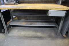 Machines Used | Equipto Maple Top Work Bench w Drawer, Upper and Lower ...