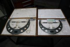 Machines Used | Mitutoyo Micrometers (6) in Wood Boxes