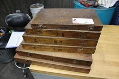 Machines Used | Mitutoyo Micrometers (6) in Wood Boxes