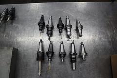 Machines Used | CT 40 Taper Tool Holders (10) Assorted Collet Holders