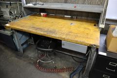 Machines Used | Equipto Maple Top Work Bench with Drawer, Metal Upper ...