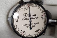 Machines Used | Dillon 2500lb Capacity Force Gage, 25lb Divisions, Case