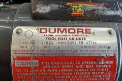 Machines Used | DuMore 5-021 1.2HP Tool Post Grinder, 15,500 No Load ...