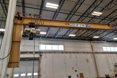 Machines Used | Contrx 1-Ton Capacity Post Mount Jib Crane with Coffing ...