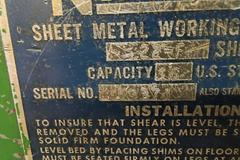 Machines Used | Niagara 22F 16-Ga Foot Shear with Extra Blades
