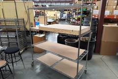 Machines Used | Uline 4-Tire Rolling Wire Rack