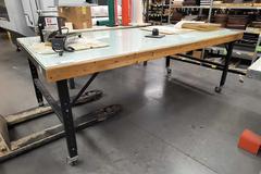 Machines Used | Metal Frame Work Benches with Glass Top, (2)