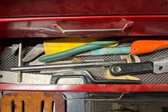 Machines Used | Hand Tool Assortment with Tool Boxes: Wrenches, Pliers ...