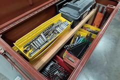 Machines Used | Jobox Rolling Metal Tool Box with Contents of Hand ...