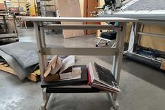 Machines Used | Adjustable Height Rolling Work Station with Slide Out Shelf
