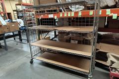 Machines Used | Metro Rolling Wire Rack with (4) Shelves and Side Panels