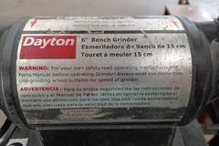 Machines Used | Dayton 6" Bench Grinder with Stand and Buffing Wheels