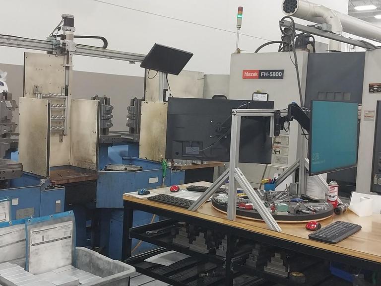 Mazak FMS with 2-Mazak FH-5800 CNC Horizontal Machining Centers, 24 ...
