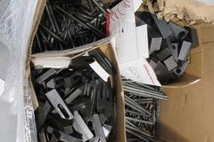 Machines Used | Large Lot of Clamp Down Hardware, Strap Clamps, Riser ...