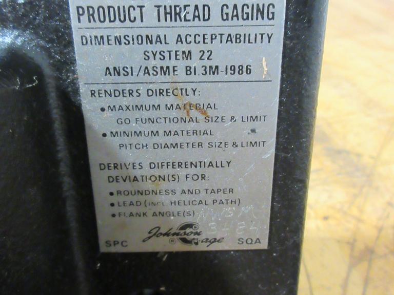 Machines Used | Johnson Gage Variable Product Thread Gaging (3)
